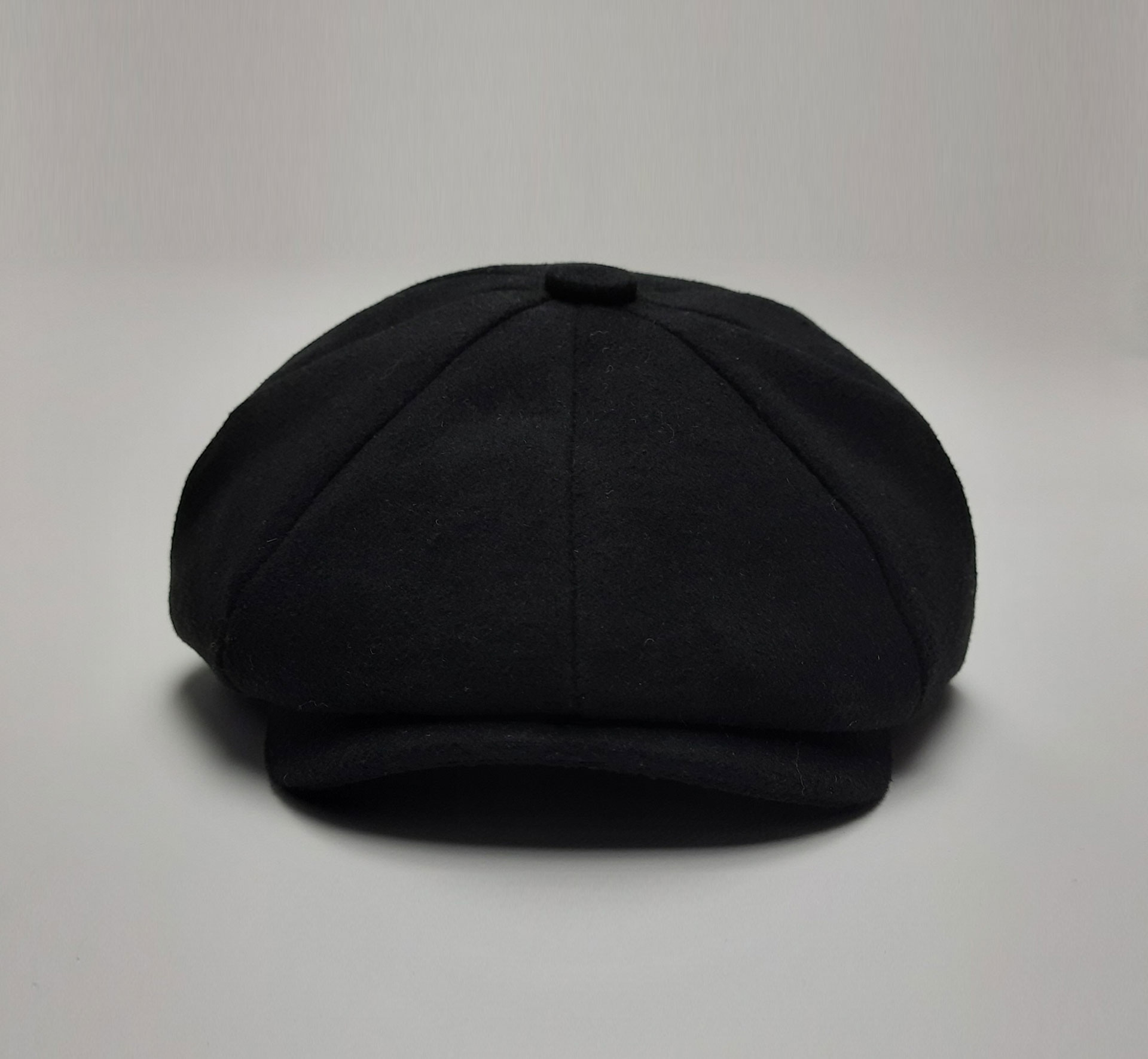 BLACK-WOOL FLAT CAP – ORANGESQUARE