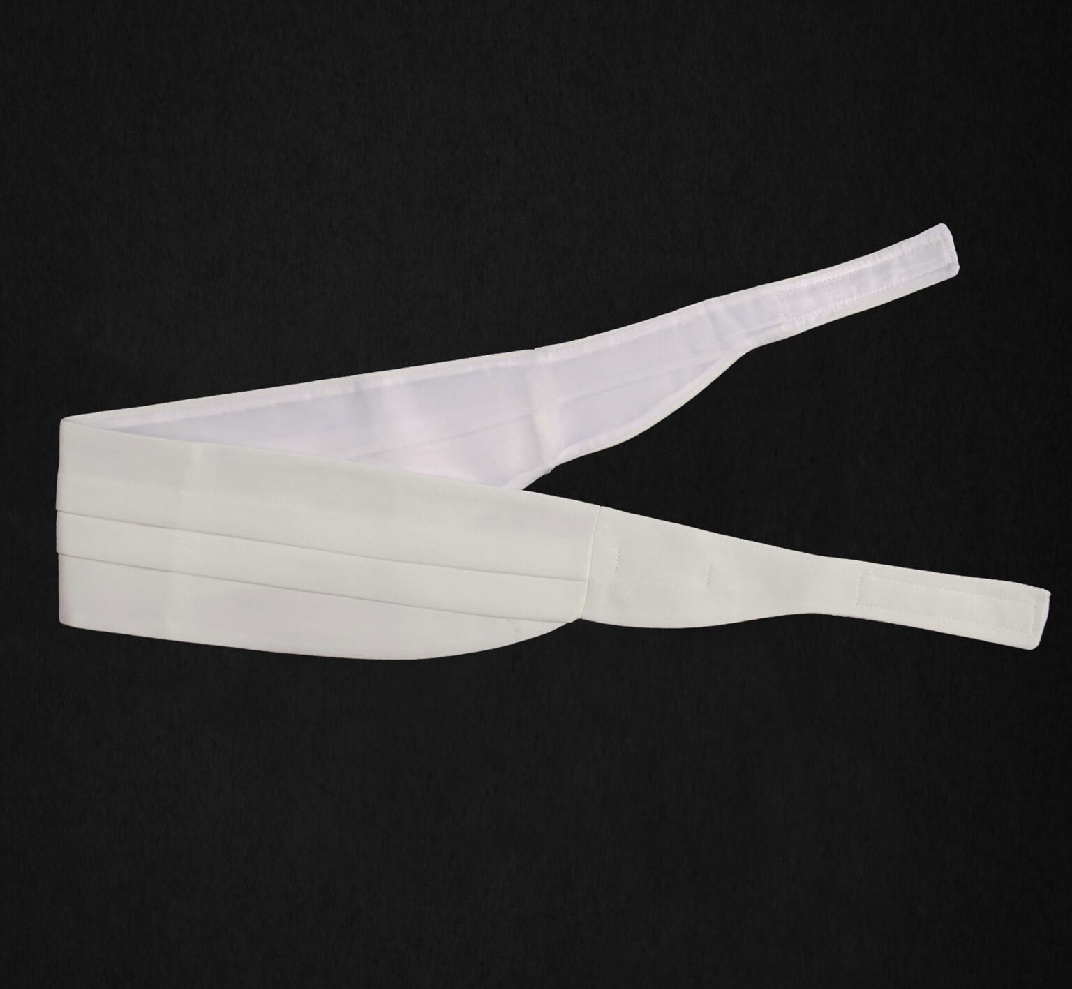 SATIN-OFF WHITE-CUMMERBUND – ORANGESQUARE